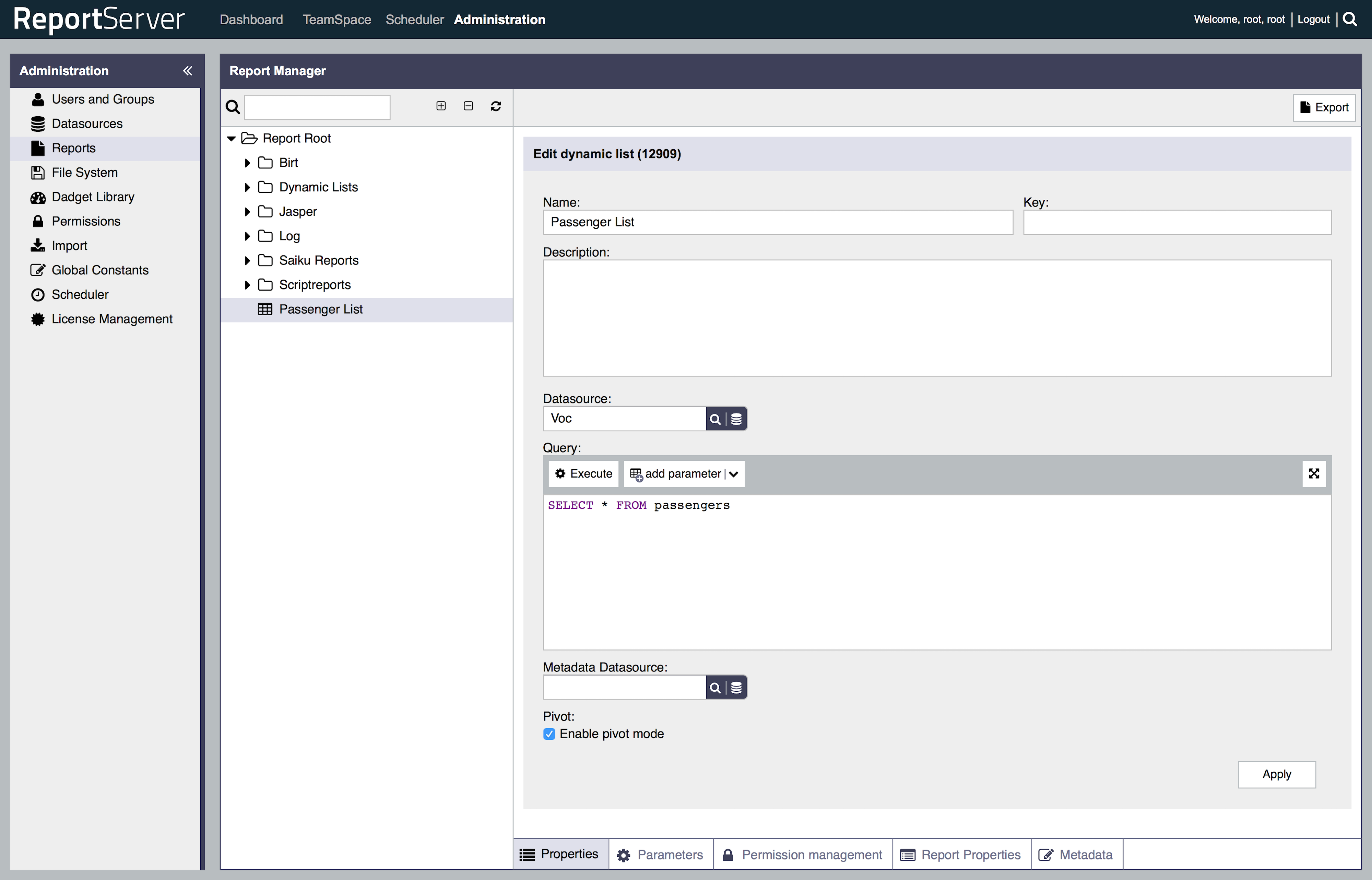 ReportServer | MonetDB Docs